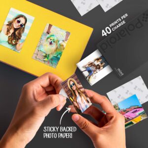 Zink Polaroid Mint Instant Print Digital Camera (Black), Prints on Zink 2x3 Sticky-Backed Photo Paper