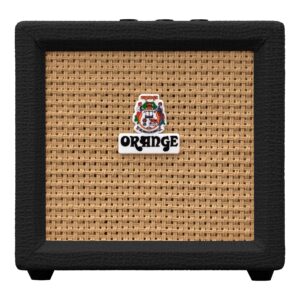 Orange Crush Mini Guitar Combo Amplifier - Black Bundle with Power Supply, Instrument Cable, Picks, and Austin Bazaar Polishing Cloth