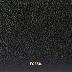 Fossil Logan Leather Zip Around, Black