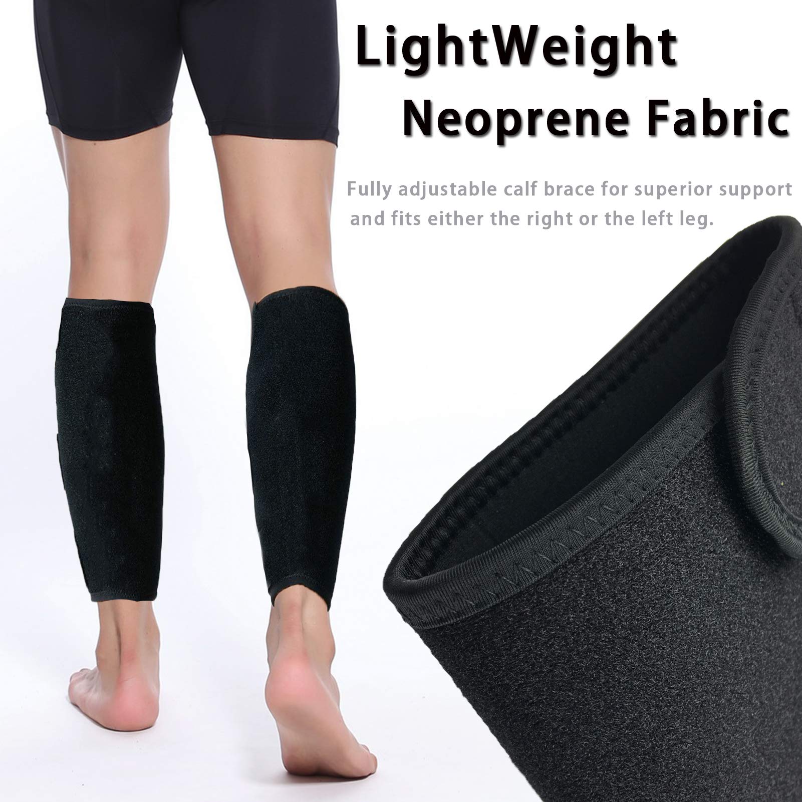 HOPEFORTH Calf Support Brace 2 Pack Adjustable Shin Splint Compression Calf Wrap