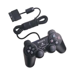 playstation 2 dual shock controller black (renewed)