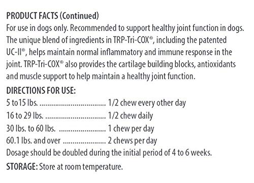 Dr. Tim's Tri-Cox Joint Mobility Chews for Chronic Joint Pain or Joint Injuries, 120 ct., Green (TRICOX120)