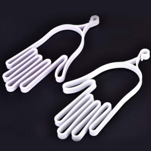 1Pair Gloves Stretcher, Outdoor Sport Gloves Holder Rack Stretcher Hanger(White + Light ) Stuff Glove Hanger