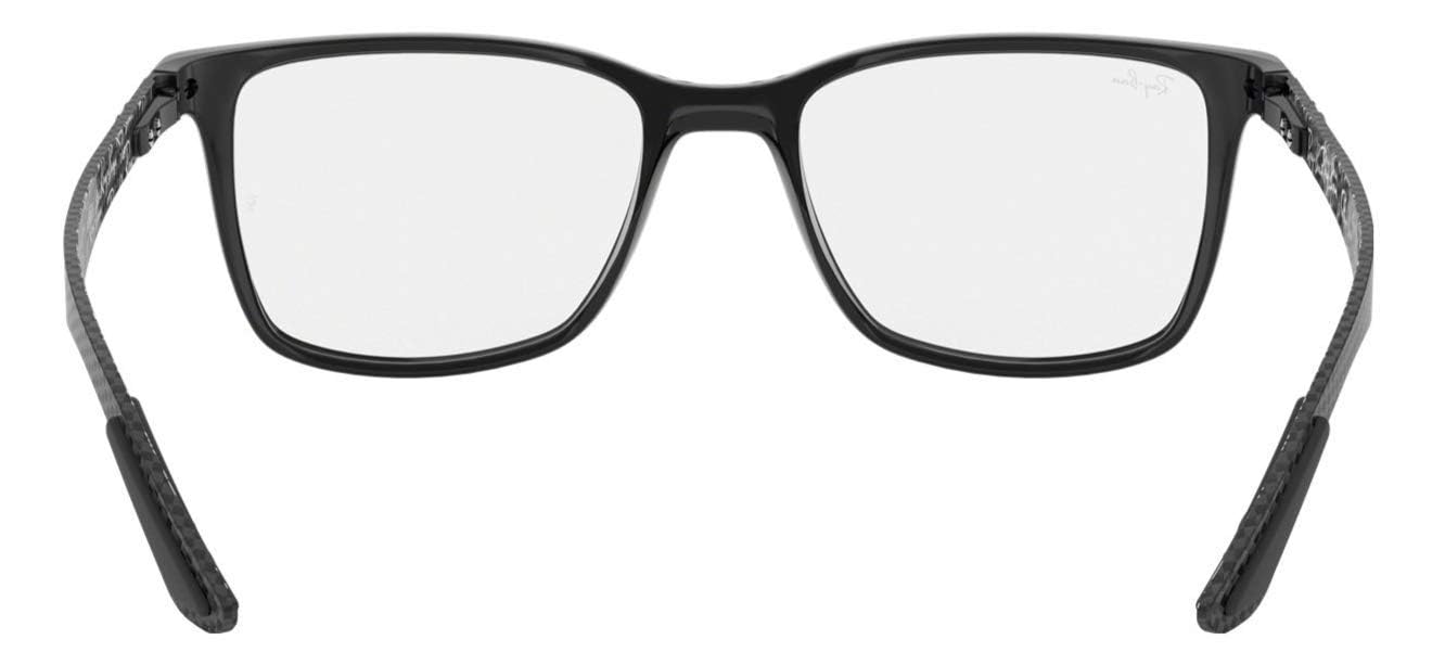 Ray-Ban RX8905 Square Prescription Eyeglass Frames, Black/Demo Lens, 55 mm