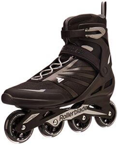 rollerblade zetrablade men's adult fitness inline skate, black and silver, performance inline skates