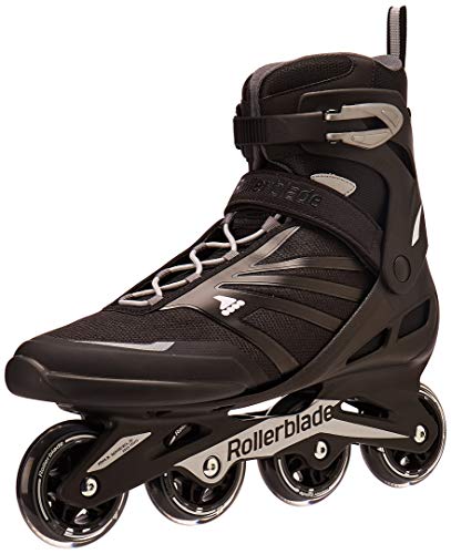 Rollerblade Zetrablade Men's Adult Fitness Inline Skate, Black and Silver, Performance Inline Skates