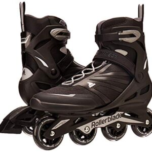 Rollerblade Zetrablade Men's Adult Fitness Inline Skate, Black and Silver, Performance Inline Skates