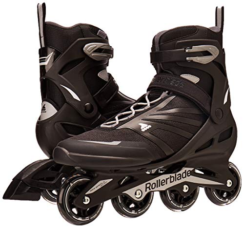 Rollerblade Zetrablade Men's Adult Fitness Inline Skate, Black and Silver, Performance Inline Skates