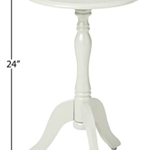 Decor Therapy Simplify Pedestal Accent Table, Olive Branch