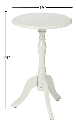 Decor Therapy Simplify Pedestal Accent Table, Olive Branch