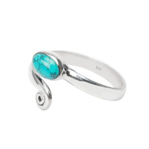 Tibetan Turquoise Stone Toe ring 925 Sterling Silver Girls Toe ring Midi Ring Women Body Jewellery Adjustable Toe Ring Handmade Toe ring gemstone toe rings