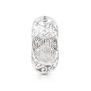 big flower of life lace ring sterling silver 925 sacred geometry yoga jewelry sizes us 7 8 9 10 (10)