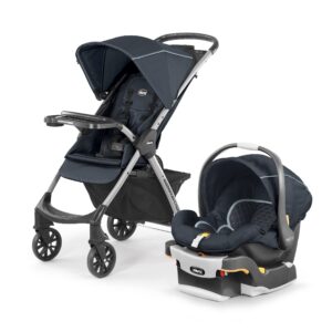 chicco mini bravo plus travel system - midnight | navy