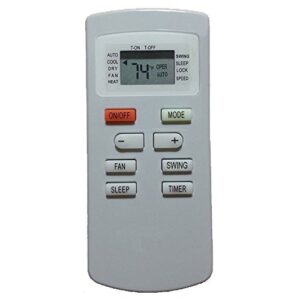 Replacement for Soleus Air GREE Air Conditioner Remote Control for Model P-KY80-36 KY-80 SG-PAC-08E3 (Display in Fahrenheit)