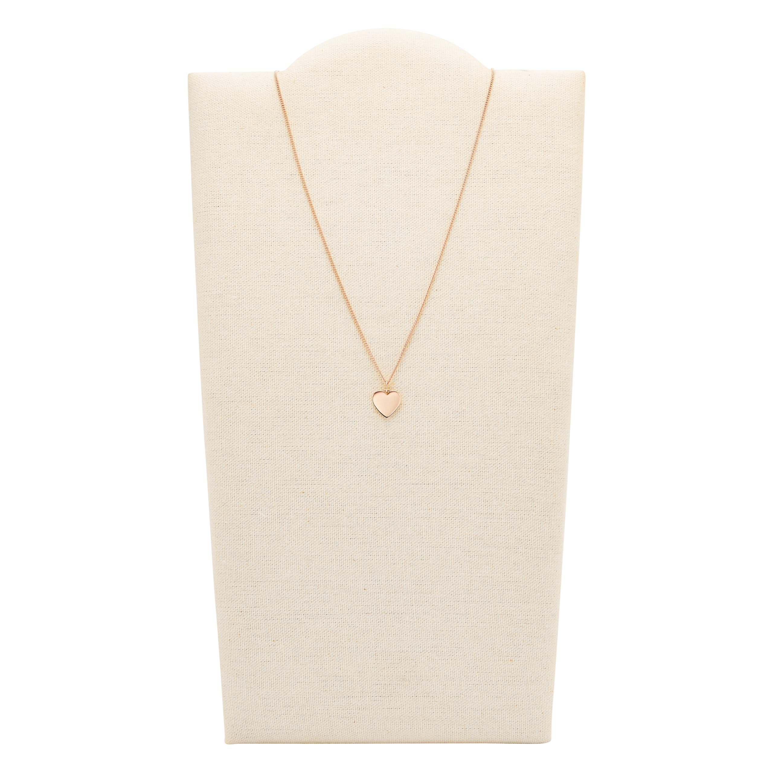 Fossil Women's Engravable Necklace, Color: Rose Gold (Model: JF03021791)