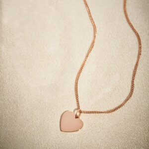 Fossil Women's Engravable Necklace, Color: Rose Gold (Model: JF03021791)