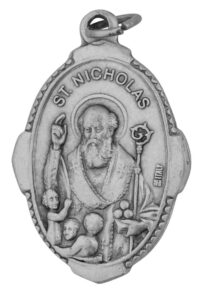 venerare traditional catholic saint medal (saint nicholas)