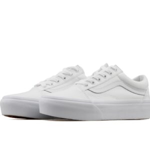 Vans Womens Old Skool Gym Athletic and Training Shoes White 8 Medium (B,M)