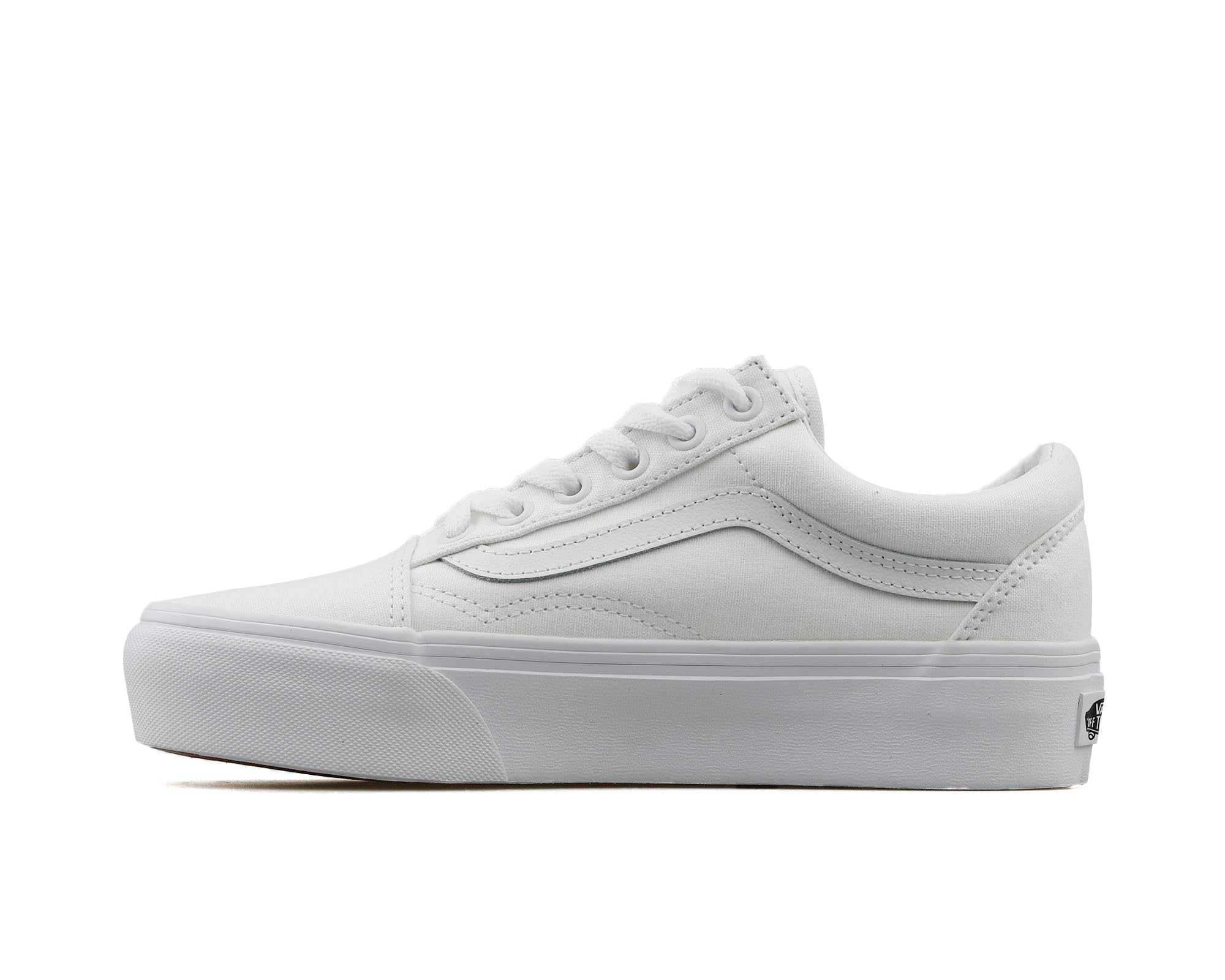 Vans Womens Old Skool Gym Athletic and Training Shoes White 8 Medium (B,M)