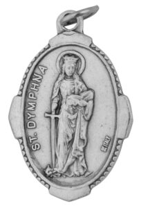 venerare traditional catholic saint medal (saint dymphna)