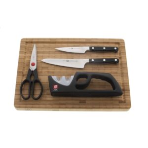 zwilling pro 5-pc knife & cutting board set