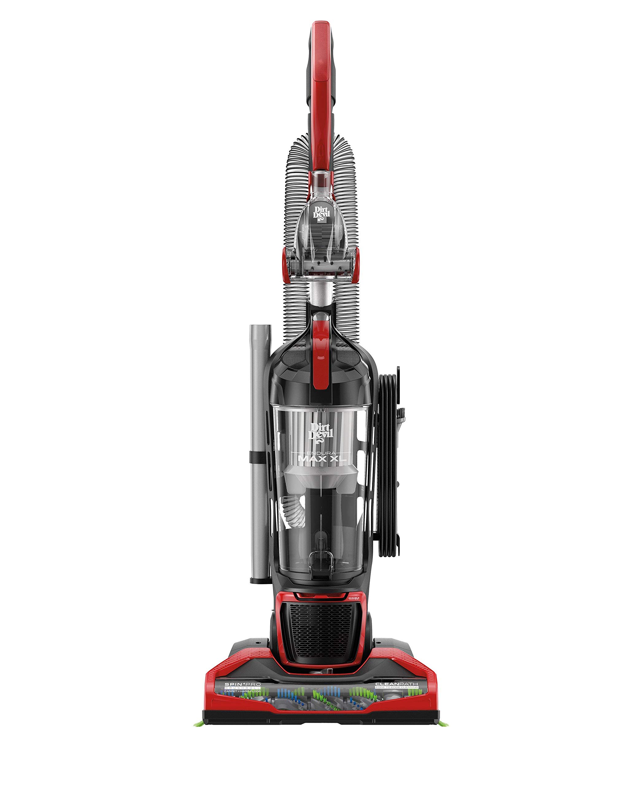 Dirt Devil Endura Max XL Upright Vacuum Cleaner, Bagless, Lightweight, UD70182, Red