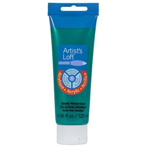 artist's loft metallic acrylic paint, 4 oz. (metallic leaf green)