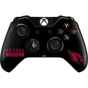 skinit decal gaming skin compatible with xbox one controller - officially licensed nfl arizona cardinals black performance series design