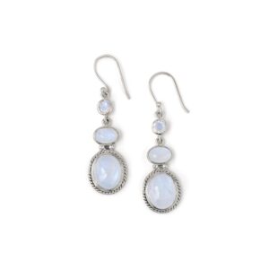 yotreasure .925 sterling silver natural moonstone dangle earrings jewelry