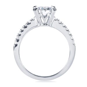 Kobelli Moissanite and Lab Grown Diamond Engagement Ring 2 1/10 CTW 14k White Gold (GH/VS, DEF/VS), 8