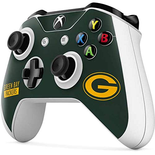 Skinit Decal Gaming Skin Compatible with Xbox One S Controller - Officially Licensed NFL Green Bay Packers Green Performance Series Design