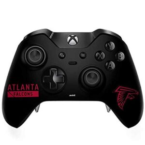 skinit decal gaming skin compatible with xbox one elite controller - officially licensed nfl atlanta falcons black performance series design