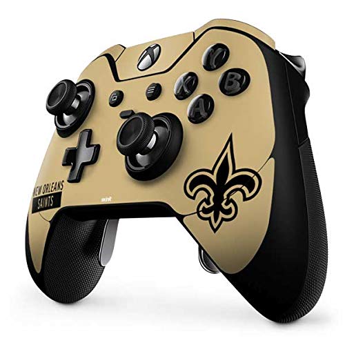 Skinit Decal Gaming Skin Compatible with Xbox One Elite Controller - Officially Licensed NFL New Orleans Saints Gold Performance Series Design