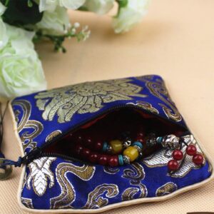 NHW EAVOQLB 16 pcs traditional brocade bag embroidery bag jewelry bag Shu Jin fringed Wallet Zipper jewelry bag value set