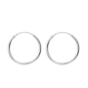 thin endless hoop earrings 14mm 16mm 18mm 20mm (14mm)