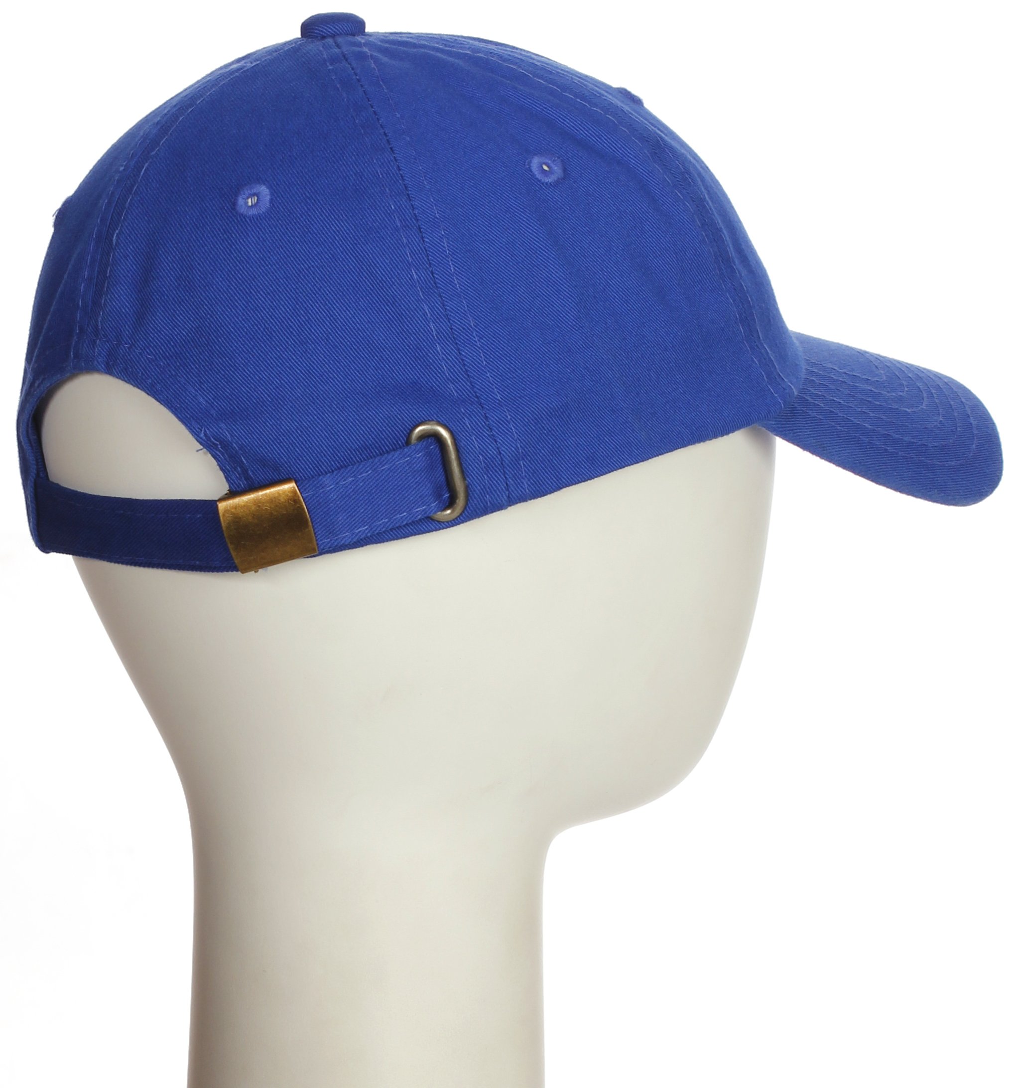 Sports Team Coach Baseball Hat Layered Arch Letters Unstructured Low Profile Cap, Blue Hat White Red Letters