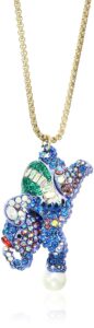 betsey johnson elephant long pendant necklace