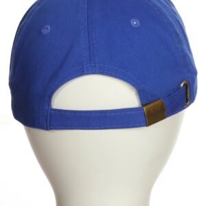 Sports Team Coach Baseball Hat Layered Arch Letters Unstructured Low Profile Cap, Blue Hat White Red Letters