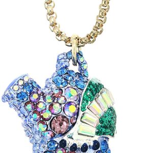 Betsey Johnson Elephant Long Pendant Necklace