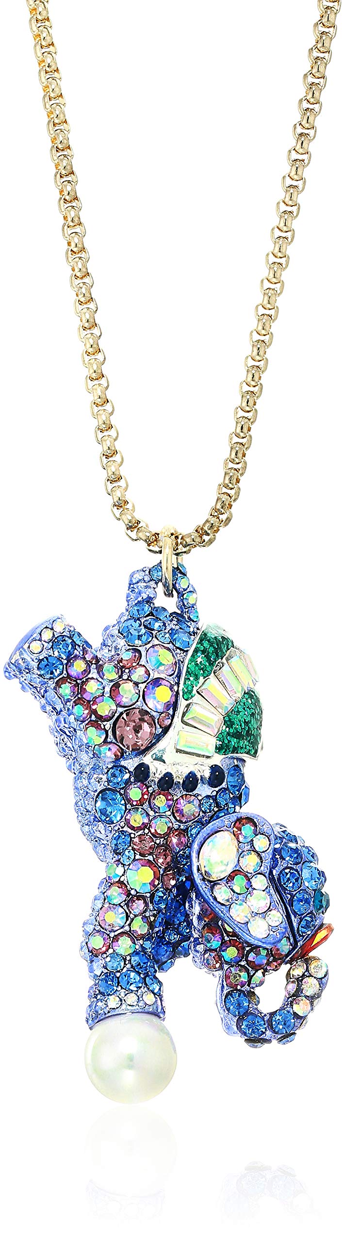 Betsey Johnson Elephant Long Pendant Necklace