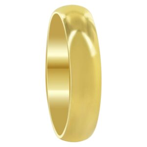 gem avenue gold plated stainless steel elegant comfort fit 5mm wedding band ring for women, a gift for special occasions size 13