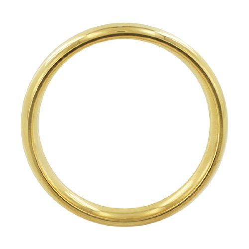 Gem Avenue Gold Plated Stainless Steel Elegant Comfort Fit 5mm Wedding Band Ring For Women, A Gift for Special Occasions Size 13