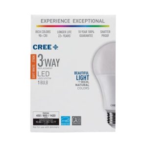 Cree Lighting Exceptional Series A21 Bulb, 2700K Non-Dimmable LED Bulb, 40/60/100W + 1420 Lumens, Soft White, 1 Pack (TA21-15027MDFH25-12WE26-1-11006S-D)