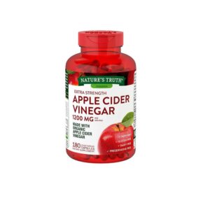 nature's truth apple cider vinegar 1200 mg, 180 capsules