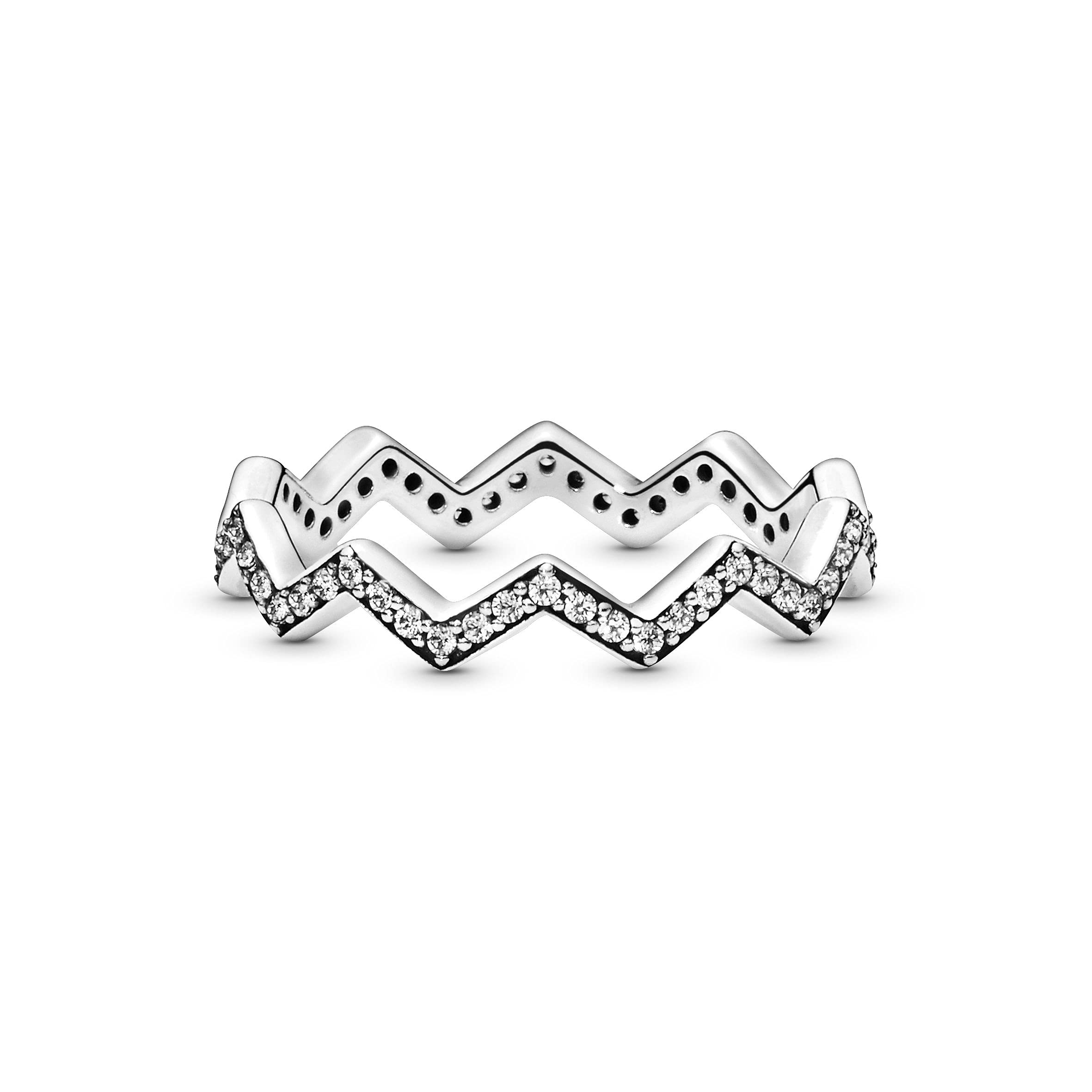 PANDORA Shimmering Zigzag, Clear CZ