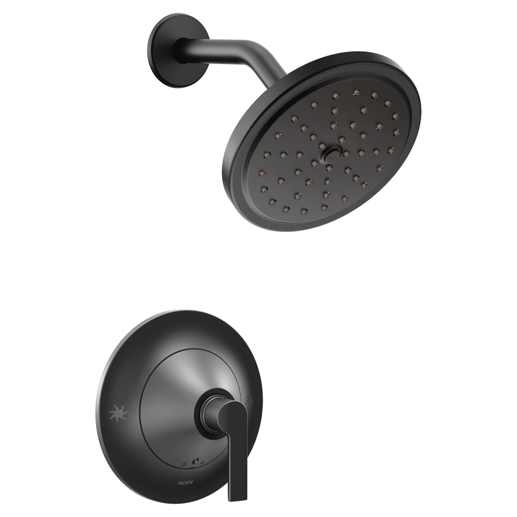 Moen Doux Matte Black Posi-Temp Shower Only Kit, Valve Required, TS2202BL