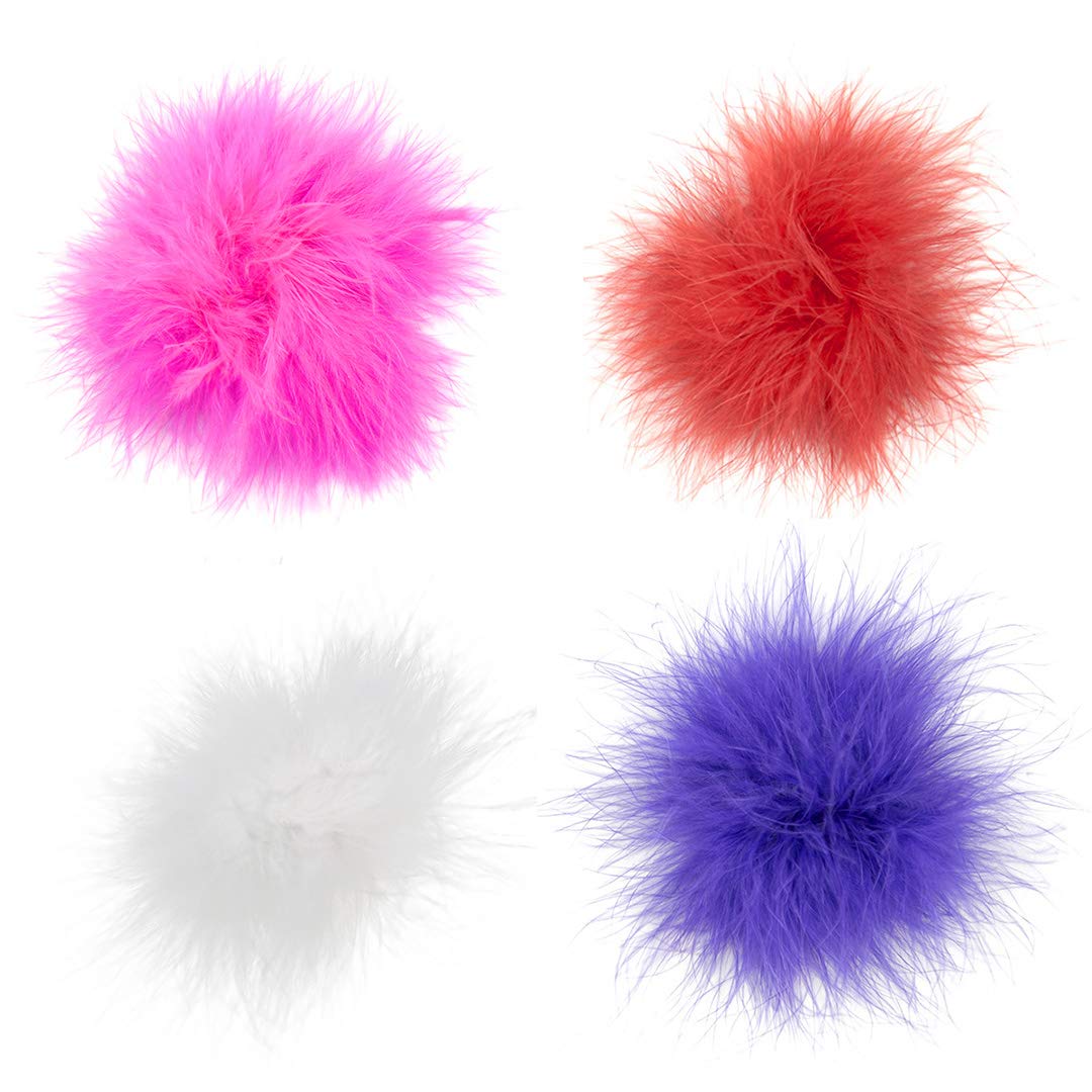 Naimo 4 Pairs Womens Sexy Feather Rave Pasties Adhesive Breast Petal Pasty