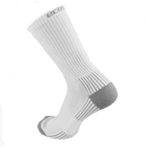 ecosox viscose bamboo crew with arch support socks (9-11 (3 pack), white/gray)