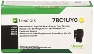 lexmark 78c1uy0 return program toner, 7,000 page-yield, yellow