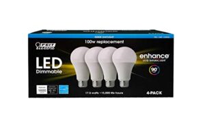 feit dimmable led 5000k daylight 4-pack (100w replacement) 17.5w